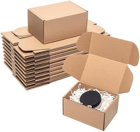 Amazon.com: 10 Pack Small Shipping Boxes 6x4x3'' Corrugated Small ...