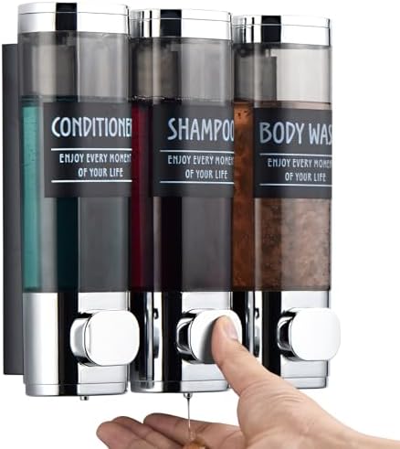 Amazon.com: 3 in 1 Shampoo Conditioner and Body Wash Dispenser, Wall ...
