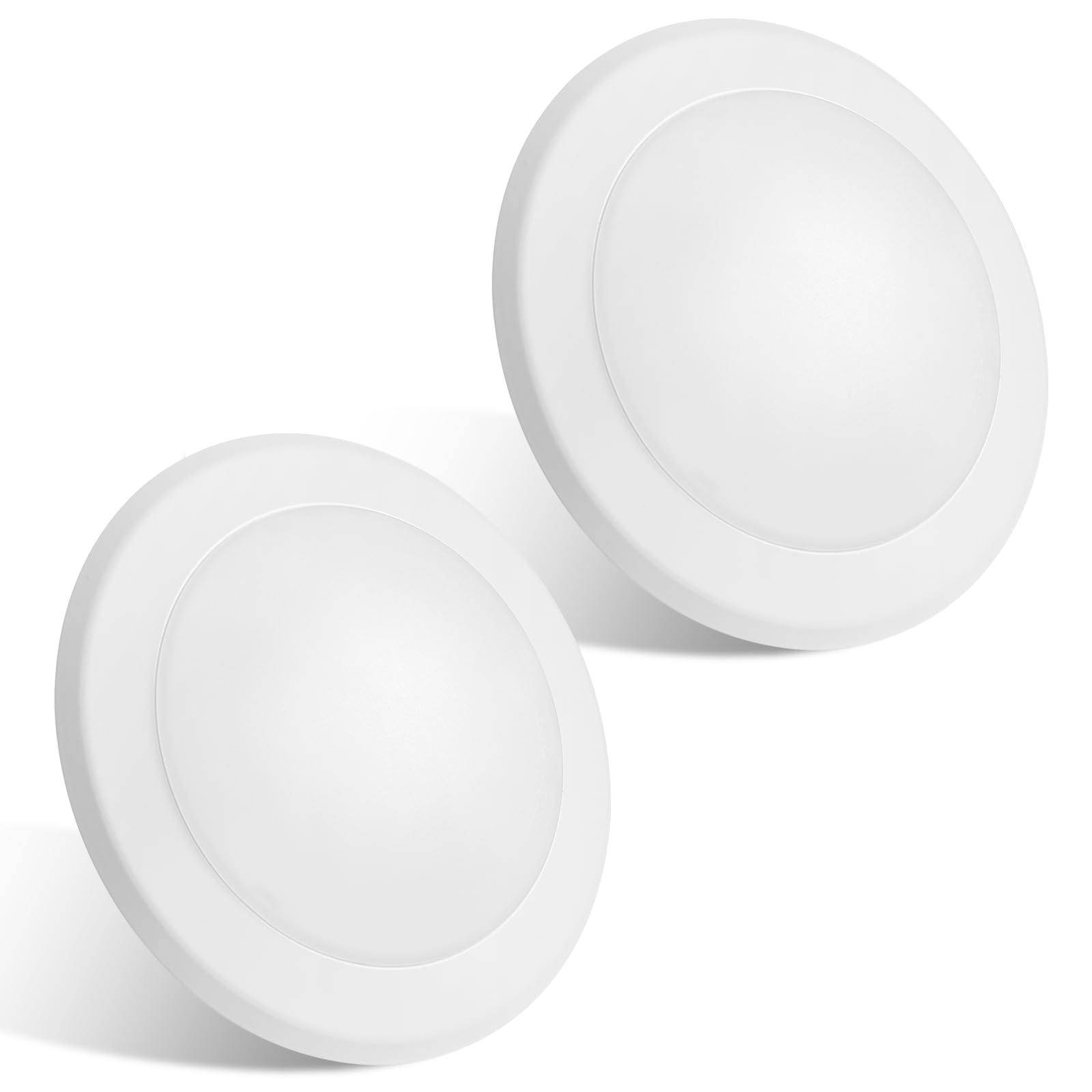 6 Inch LED Disk Lights, Dimmable Flush Mount Ceiling Lights, 3000K Cool ...