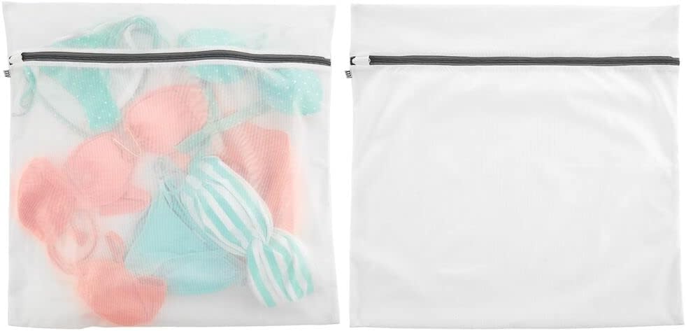 Amazon.com: mDesign Medium Laundry Mesh Wash Bag - Fine Weave Fabric ...