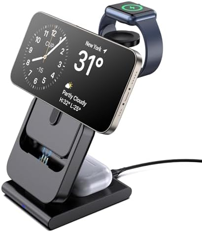 Inductive Charging Station for Apple, 3-in-1 Charging Station for Apple ...