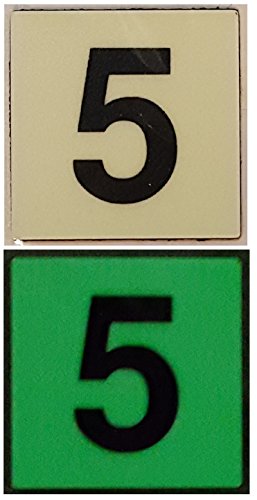 Amazon.com: PHOTOLUMINESCENT DOOR IDENTIFICATION LETTER 5 (FIVE) SIGN ...
