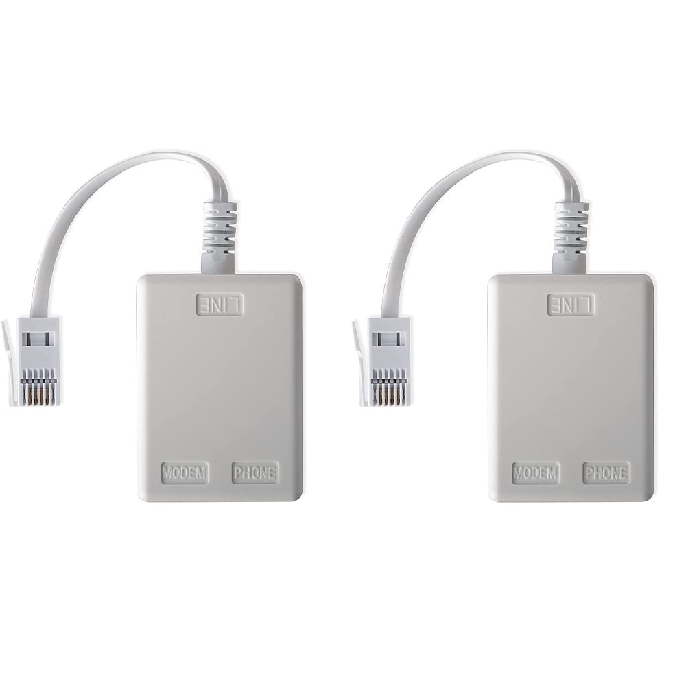 BT Plug to ADSL RJ11 Broadband internet Microfilter Splitter, BT Male ...