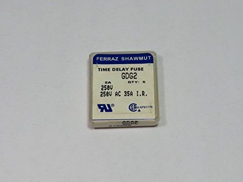 Ferraz Shawmut GDG2 Fuse 2 Amp 250 Vac 5 Pack : Amazon.in: Home Improvement
