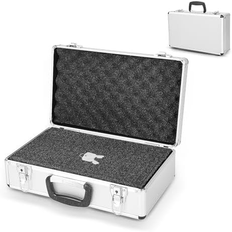 Shoze 400 x 240 x 125mm Large Hard Aluminium Flight Case Foam Camera ...
