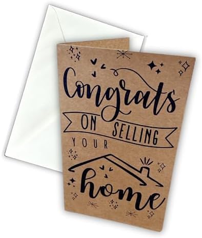 Amazon.com : Dunzoom 25 Sets Real Estate Cards New Home Congratulations ...