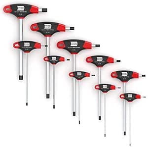 INBUS® 73809 T-Handle Hex Key Set (Imperial) 10pcs, 3/32–3/8", with ...