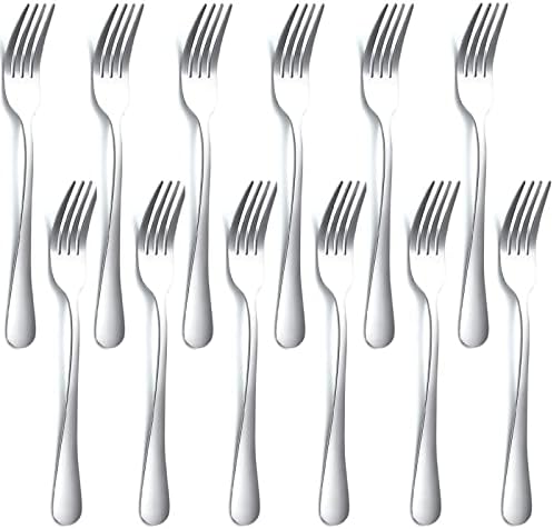 Dinner Fork, 12 Pieces Stainless Steel Dinner Forks, Stainless Steel ...