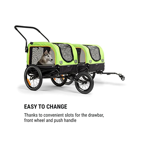 Klarfit Corgi 2-in-1 bicycle trailer and dog buggy - Dog Pram, Dog ...