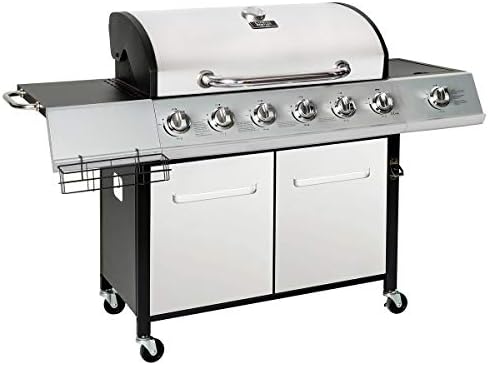 Charles Bentley 7 Burner (6+side) Premium Gas BBQ with Side Burner ...
