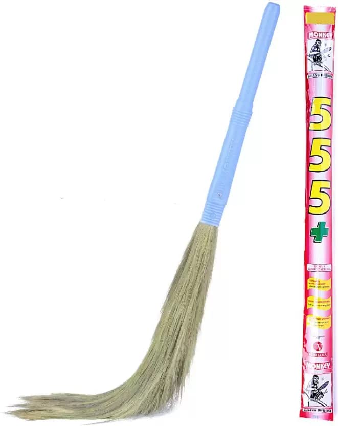 Monkey 555 Plus Natural Grass Dry Broom (Blue) : Amazon.in: Home ...