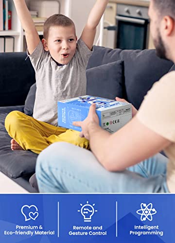 EduCuties Robot Toys for Kids,Programmable Remote Control Smart Walking Dancing Robot Toy with ...