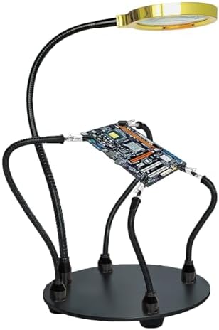 Helping Hands Soldering Station with 8X Magnifying Glass, 4 Flexible ...
