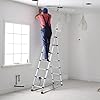 Cecaylie Teleskopleiter Klappleiter 2,0m+2,3m, 6 + 7 Stufen Aluleiter ...