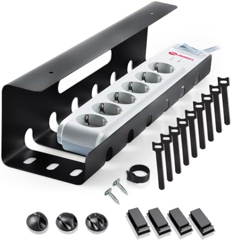 Amazon.com: Under Desk Cable Management Tray, No Drill Cable Management ...