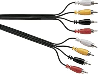 Amazon.com: Electrovision Standard 4x Phono Plugs to 4x Phono Plugs ...