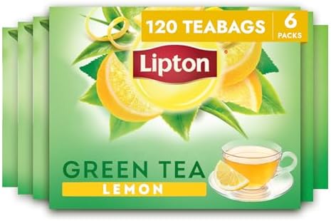 Amazon.com : Lipton Lemon Green Tea Bags, Flavored, Unsweetened Teabags ...