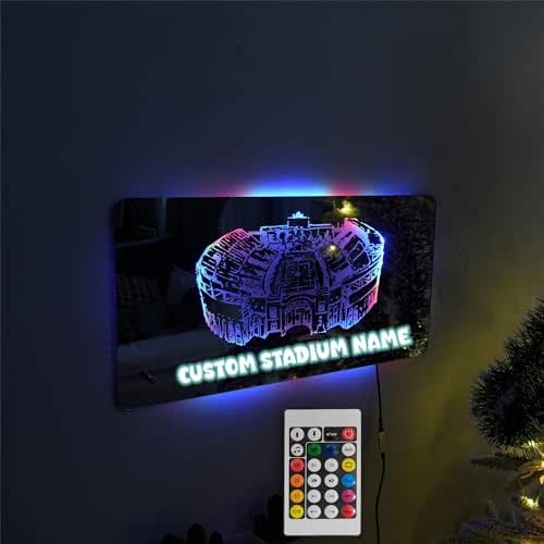 Amazon.com: CraffBase Personalized Football Stadium Mirror Light Series ...