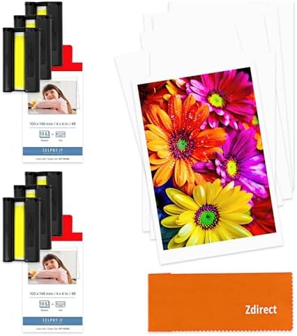 Amazon.com : Selphy CP1300/CP1500 Ink and Paper Set For Use With Canon ...