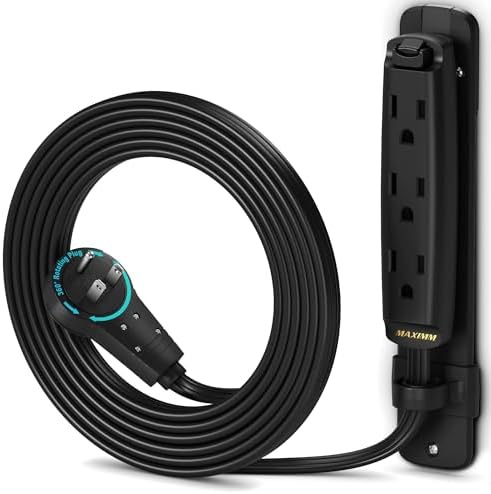 Amazon.com: Maximm 360 Degree Rotating Flat Extension Cord 6 Ft Multi 3 ...