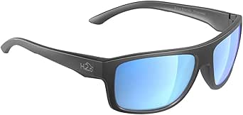 Amazon.com: H2Optix H2025 Polarized Rectangular Sunglasses, Matt Gun ...