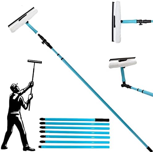 rightclick 3.5M Telescopic Window Cleaning Pole with Squeegee Soft ...