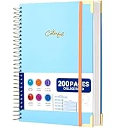 Amazon.com : Yoment 3 Subject Notebook College Ruled, Large Spiral ...