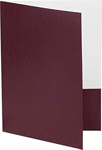 Amazon.com : 9 x 12 Presentation Folder - Burgandy Pinstripe (25 Qty ...