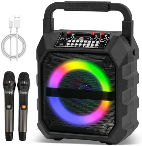 Karaoke Machine, Bluetooth Karaoke Speaker, Portable Singing Machine ...