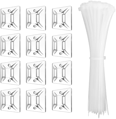 Amazon.com: Kanemc 240Pcs Clear Cable Ties Mounts, 5.9'' Heavy Duty Zip ...