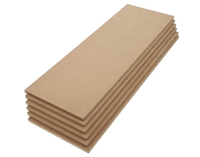 ORMANGO Pack of 6 Piece 20 Inch x 6 Inch MDF Rectangle Board 2 mm Thick ...