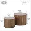 Amazon.com: KEVINSPACE Nesting Coffee Table Set of 2, Round Nesting Tables Wooden End Tables for ...