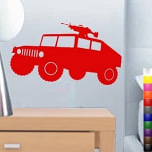 Amazon.com: StikEez Red 22" Military Humvee HMMWV Wall & Window Decal ...