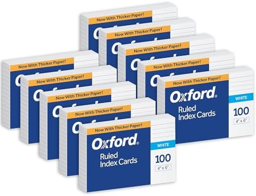 AmazonBasics Blank Index Cards, 4" x 6", White, 1000 Cards : Amazon.ca ...