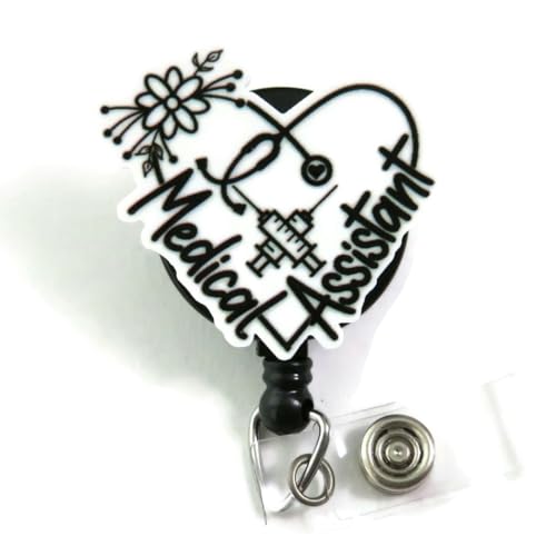 Amazon.com: Medical Assistant Badge Reel, CMA Retractable ID Badge ...