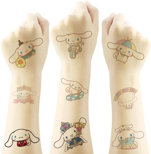 Amazon.com : 40pcs Sanrio Dog Temporary Tattoos for Kids, Birthday ...