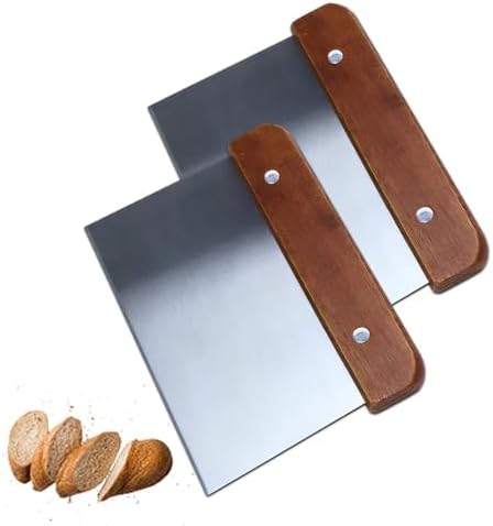 Pastry Scraper, 2 Pieces Stainless Steel Dough Scraper, Dough Scraper ...