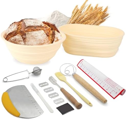 Amazon.com - Carre Rouge Bread Proofing Baskets, Sourdough Baking Kit ...