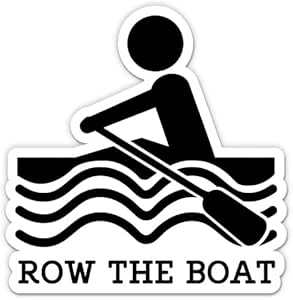 Amazon.com - Row The Boat Stickers - 2 Pack of 3" Stickers - Waterproof ...