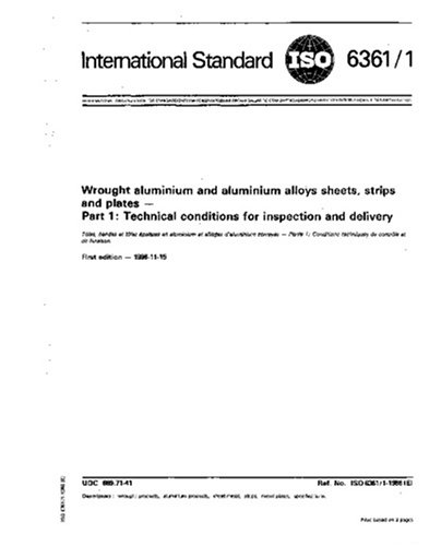 ISO 6361-1:1986, Wrought aluminium and aluminium alloy sheets, strips ...