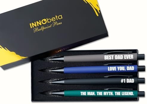 INNObeta Dad Gifts, Ballpoint Pen Set of 4, Gift Ideas for Father on ...