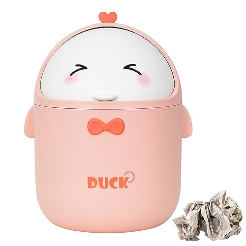 Mini Desktop Trash Bin, Small Wastebasket Bin with Lid, Mini Little ...