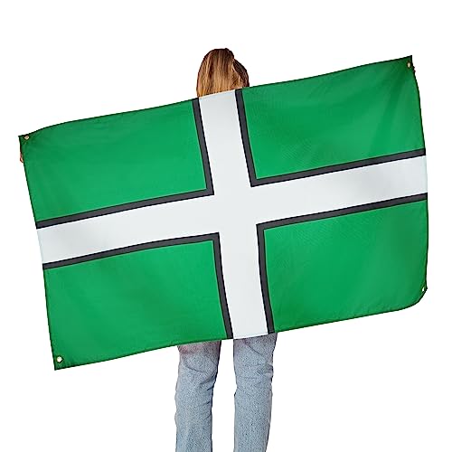 Runesol Devon Flag, 91x152cm, 3ft x 5ft, Saint Petroc’s Flag, 4 ...