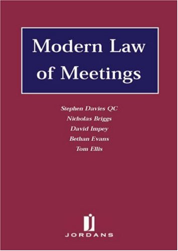 Amazon.com: Modern Law of Meetings: 9780853088592: Stephen Davies ...