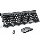 Amazon.com: Wireless Keyboard and Mouse RGB Backlit Combo, MOOJAY ...
