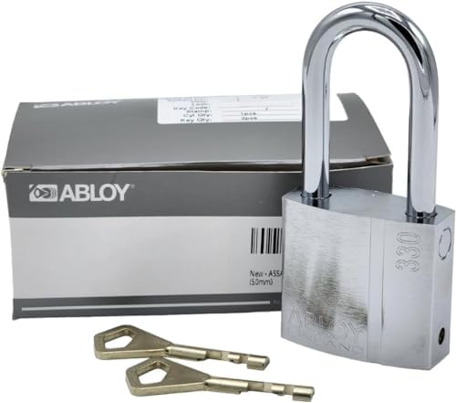 Abloy Sentry PL330/50B Brass Padlock w/ 2 Keys, Chrome Finish - Amazon.com