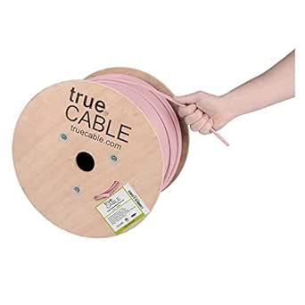 TRUE CABLE Cat6 Plenum Shielded (CMP), 1000ft, Pink, 23AWG Solid Bare ...