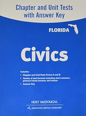 Buy Holt McDougal Civics in Practice Florida: Chapter and Unit Tests ...