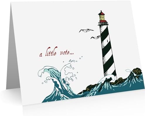 Amazon.com : Quni Brand Lighthouse Note Cards. Lighthouse Thank You ...