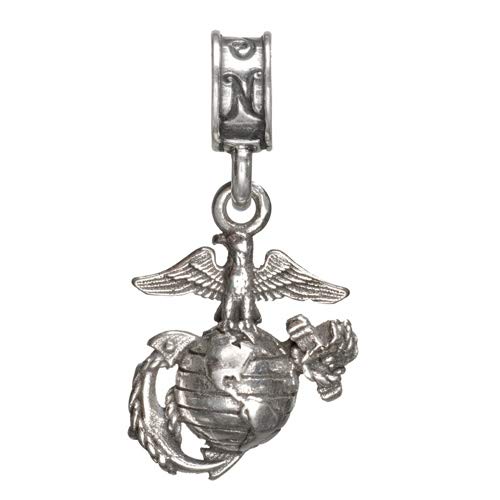 Amazon.com: .925 Sterling Silver Eagle, Globe and Anchor Charm EGA ...